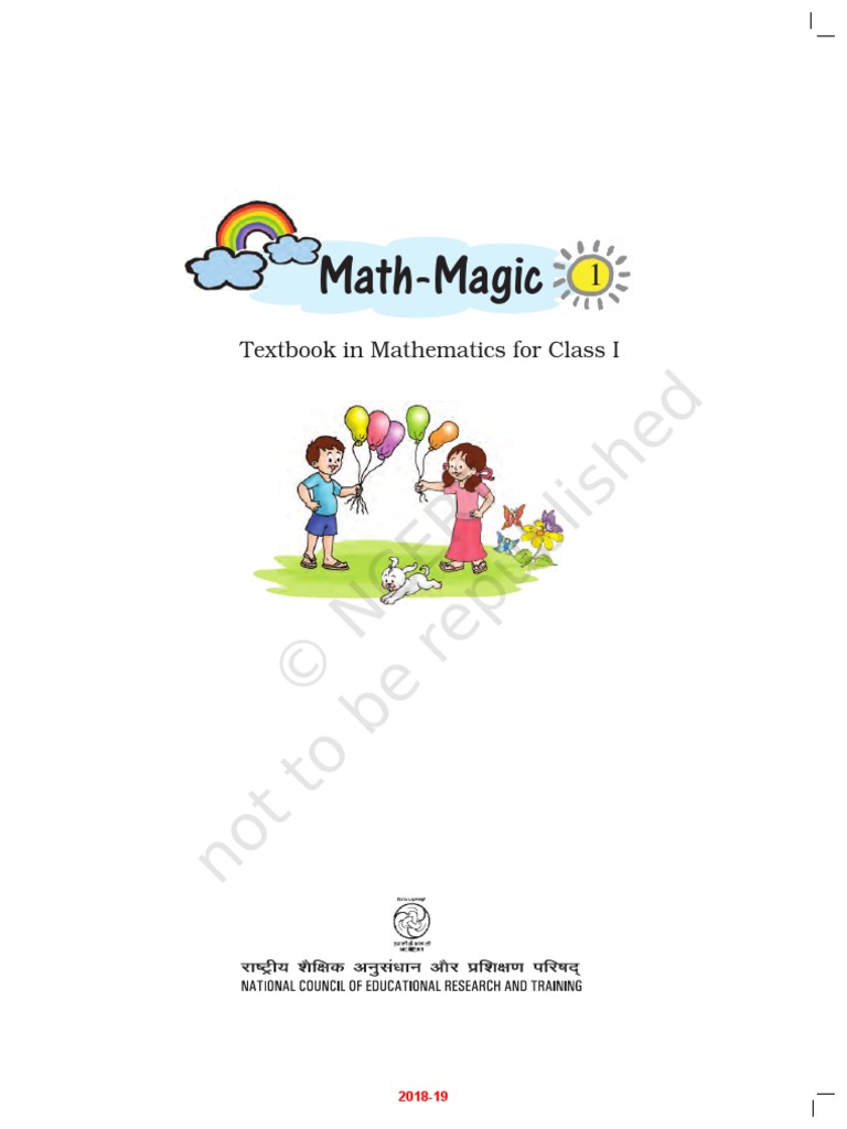 Math-Magic: Textbook in Mathematics For Class I | PDF | Textbook ...