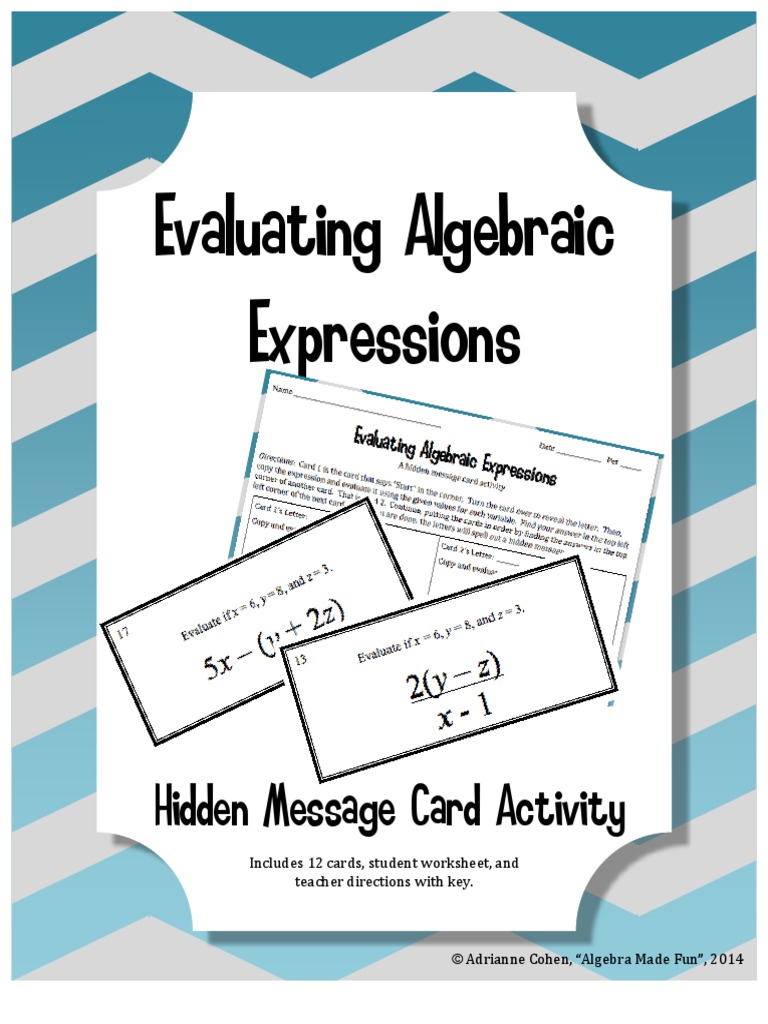 Evaluating Algebraic Expression | PDF | Algebra | Teaching Mathematics