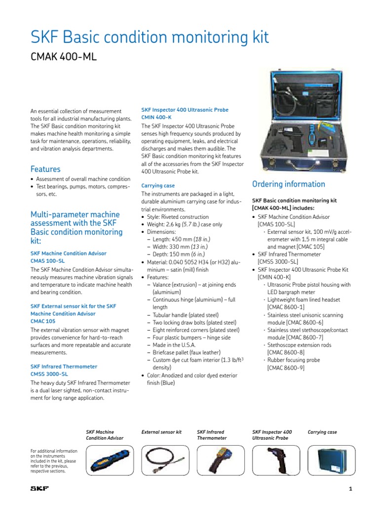 SKF Basic Condition Monitoring Kit | PDF | Ultrasound | Applied And ...