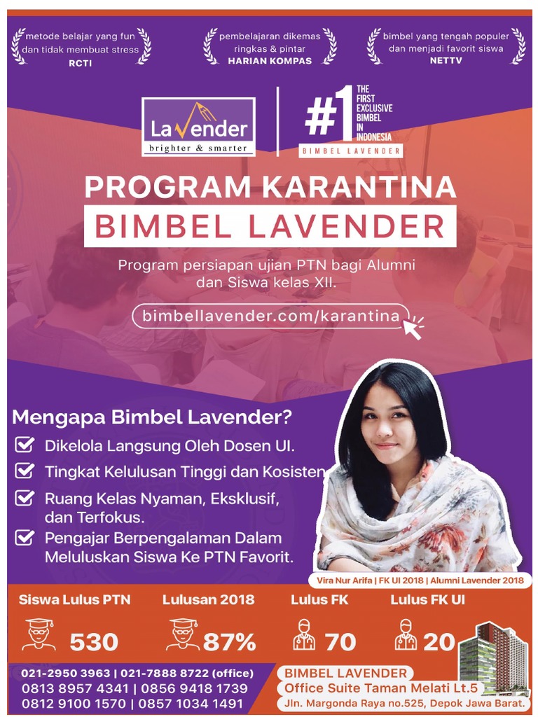 Brosur Bimbel Lavender | PDF