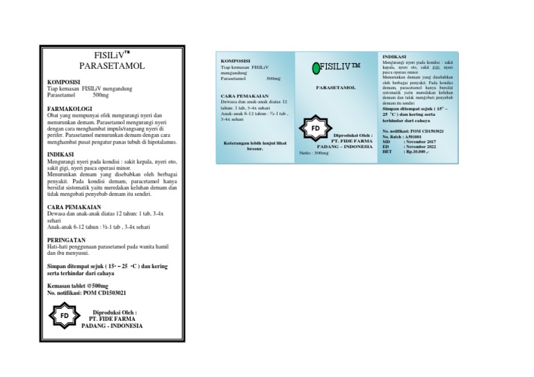 Etiket Dan Brosur Tablet PCT | PDF