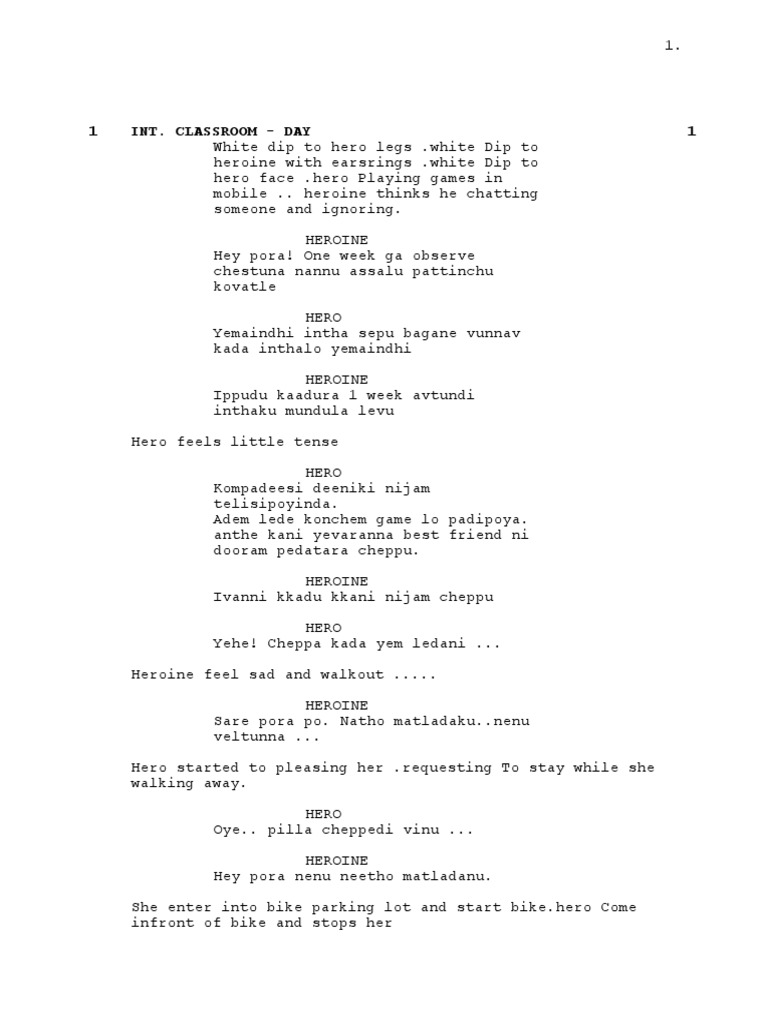 A Cute Love Story Script PDF | PDF