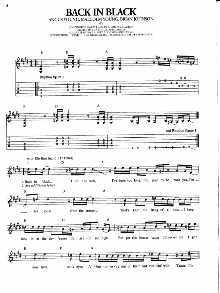 ACDC - Back in Black | PDF