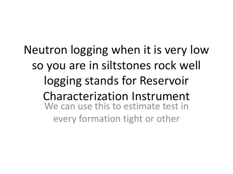 Open Access Neutron Well Logging | PDF