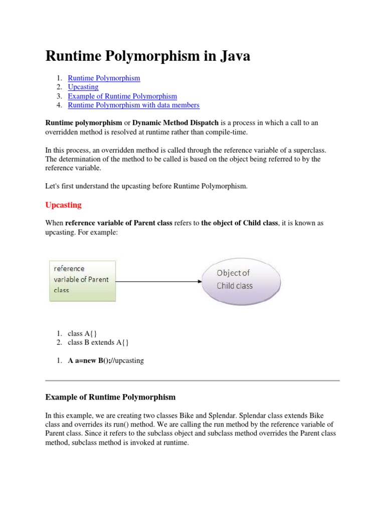 JAVA DRMBS UNIT 3 Runtimepoly | PDF | Method (Computer Programming) | Class (Computer Programming)
