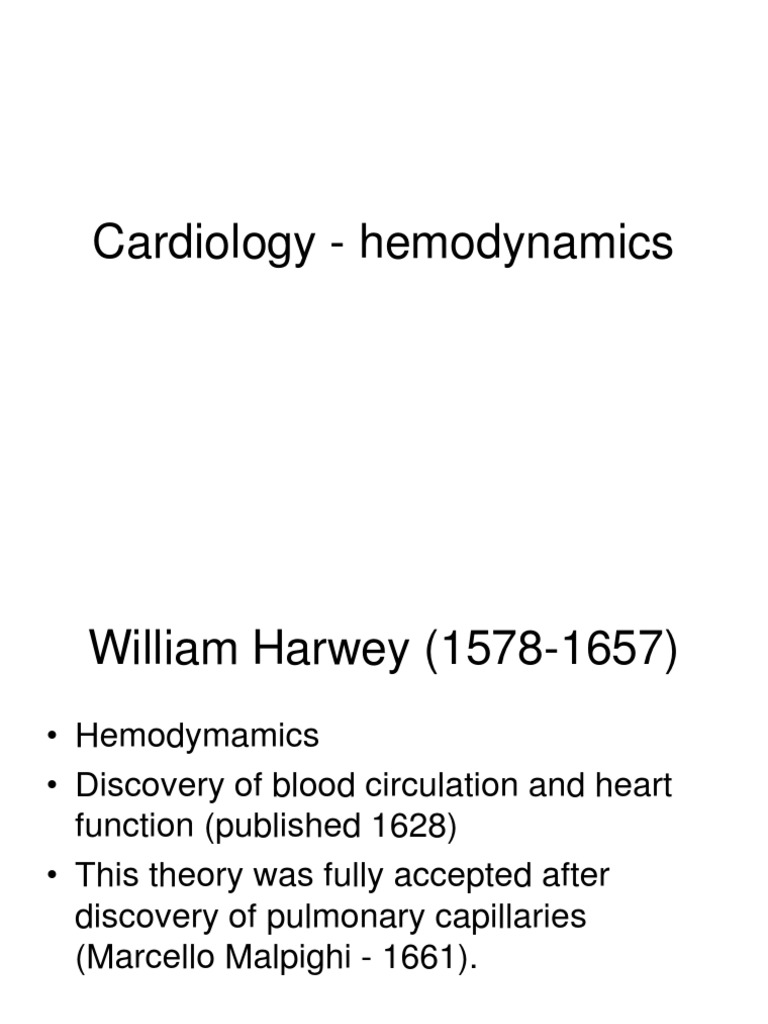 Cardiology Hemodynamics | PDF | Diastole | Blood Pressure