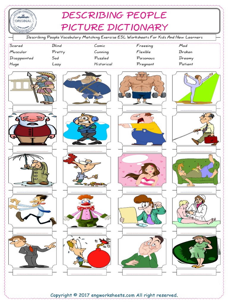 Describing People Picture Dictionary | PDF | Applied Linguistics ...