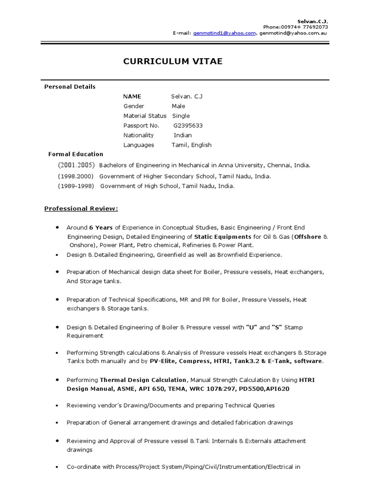 CV Tank Design | PDF | Steam | Mechanical Engineering