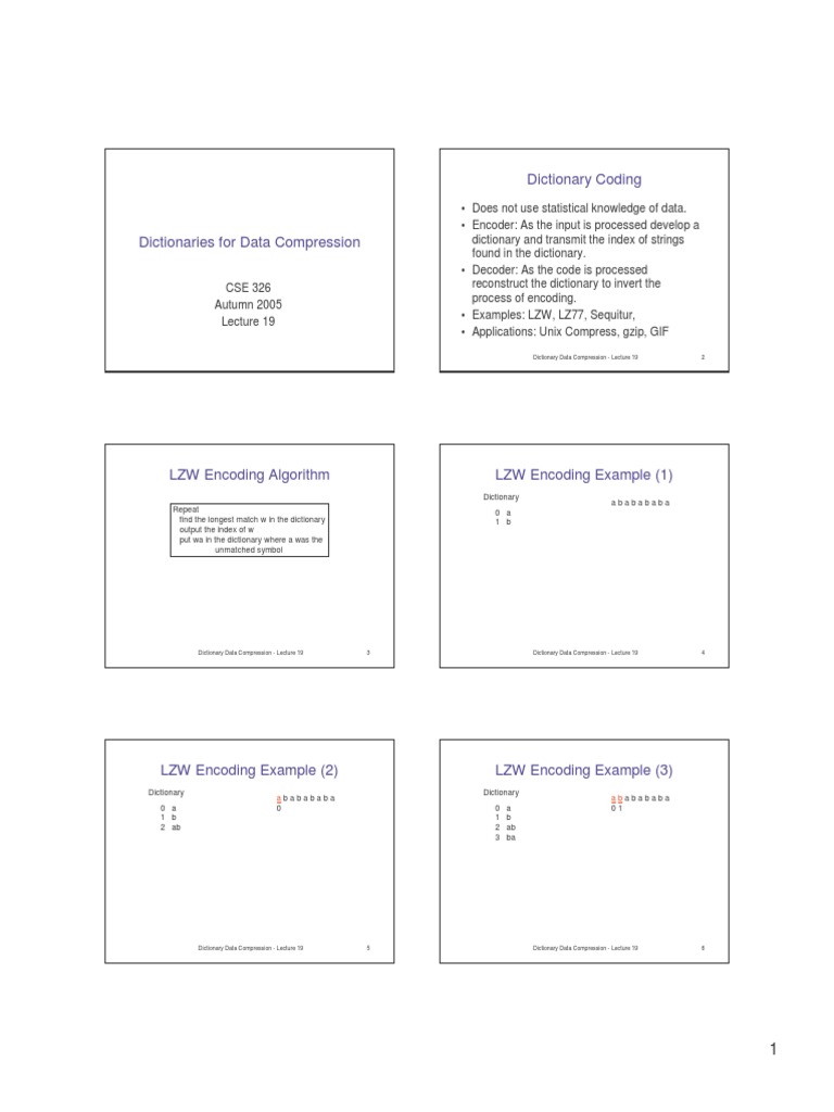 Lecture19 PDF | PDF | Data Compression | Computer Data