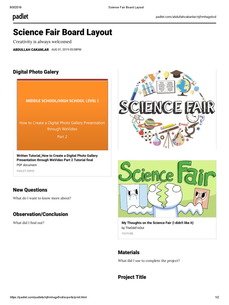 Science Fair Board Guide | PDF | Art