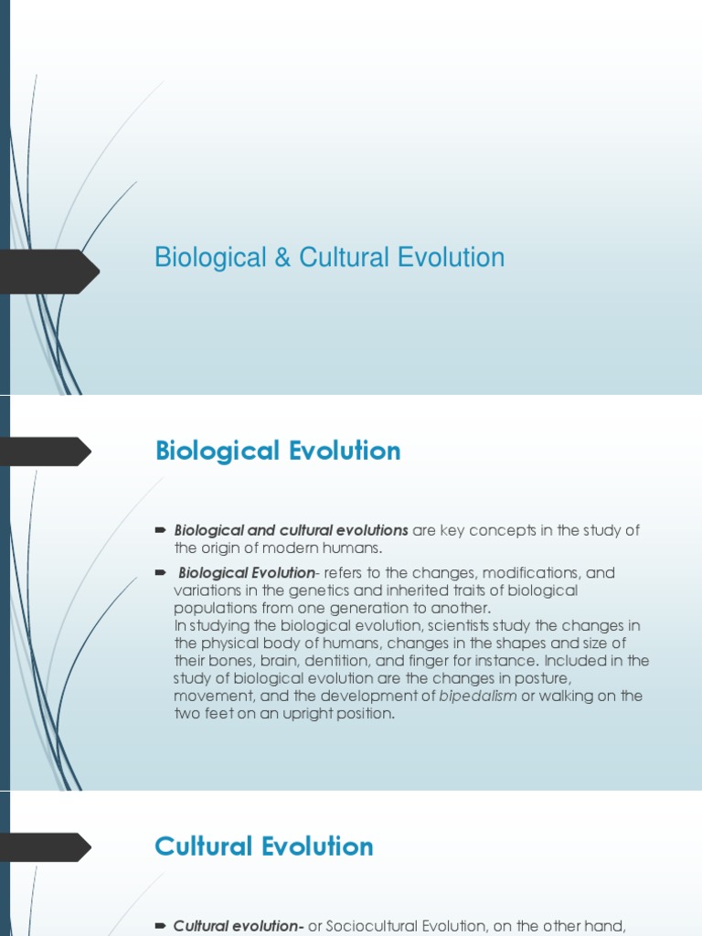 Biological & Cultural Evolution 2 | PDF