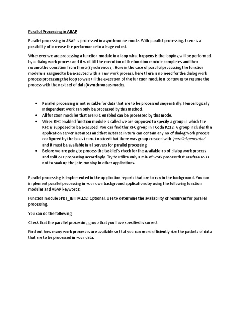 Parallel Processing | PDF