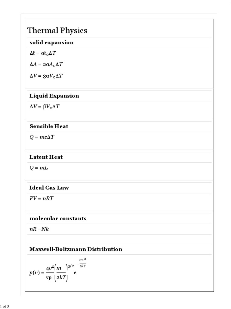 Thermal Physics | PDF | Heat | Statistical Mechanics