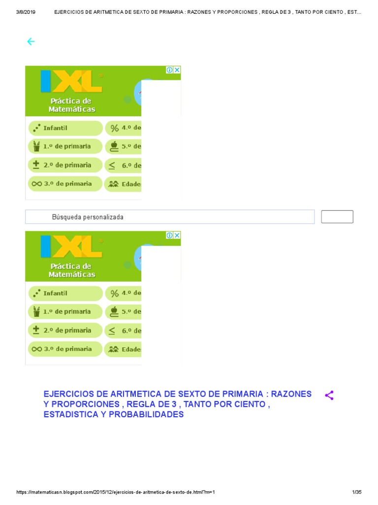 Ejercicios de Razones y Proporciones | PDF | Proporción | Porcentaje