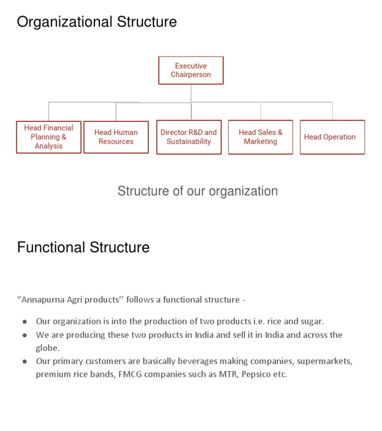 Organizational Structure: Structure of Our Organization | PDF