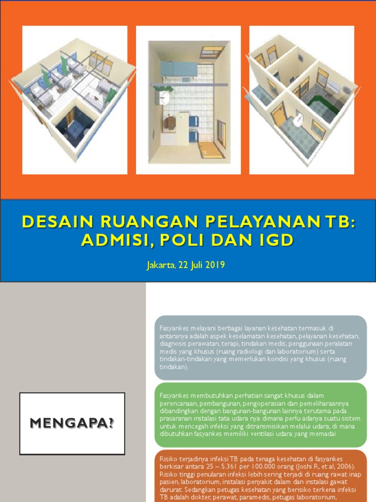 Desain Ruangan Pelayanan TB - Admisi - Poli - UGD (Dr. Setiawan Jati Laksono) | PDF