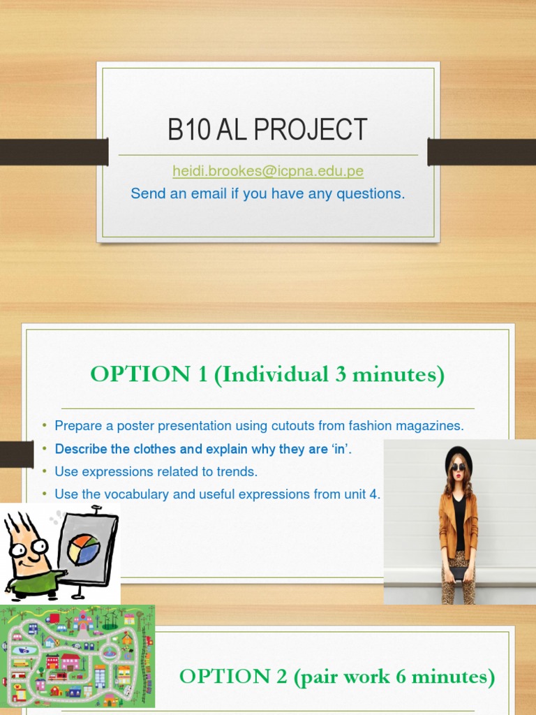 English Language Project Options and Instructions | PDF