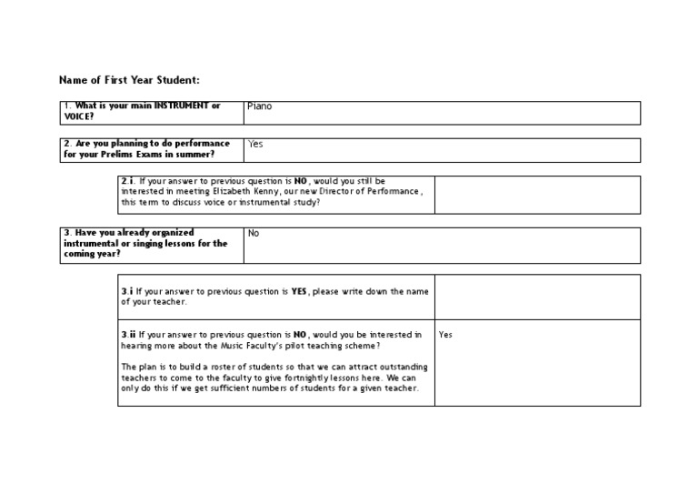 Piano Student Interest Survey: Lessons, Performance Exams, and Pilot ...
