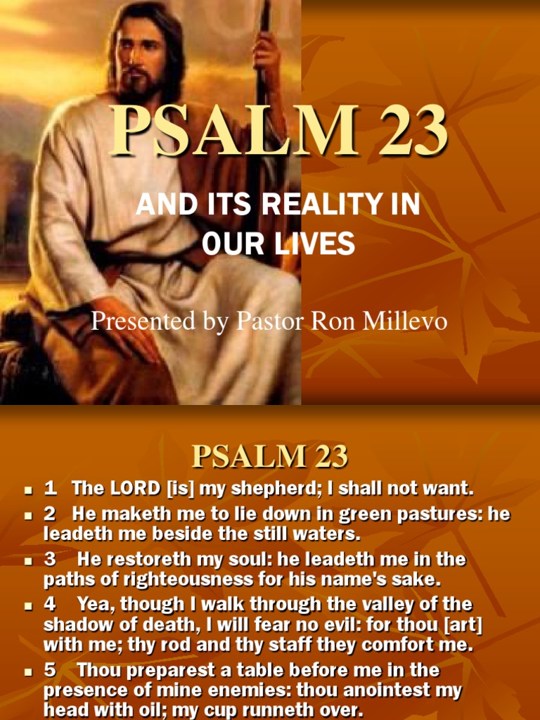 Psalm 23: Insights by Pastor Ron Millevo | PDF | Religious Texts ...