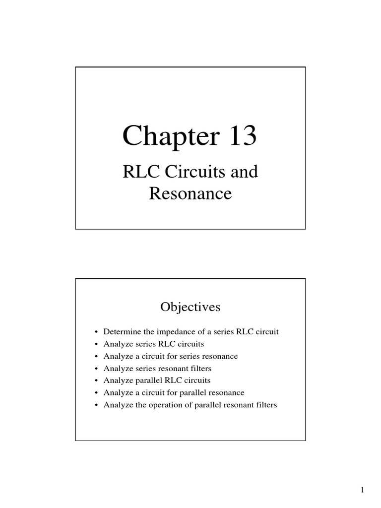 RLC Circuit Resonance Analysis | PDF | Electrical Impedance | Series ...