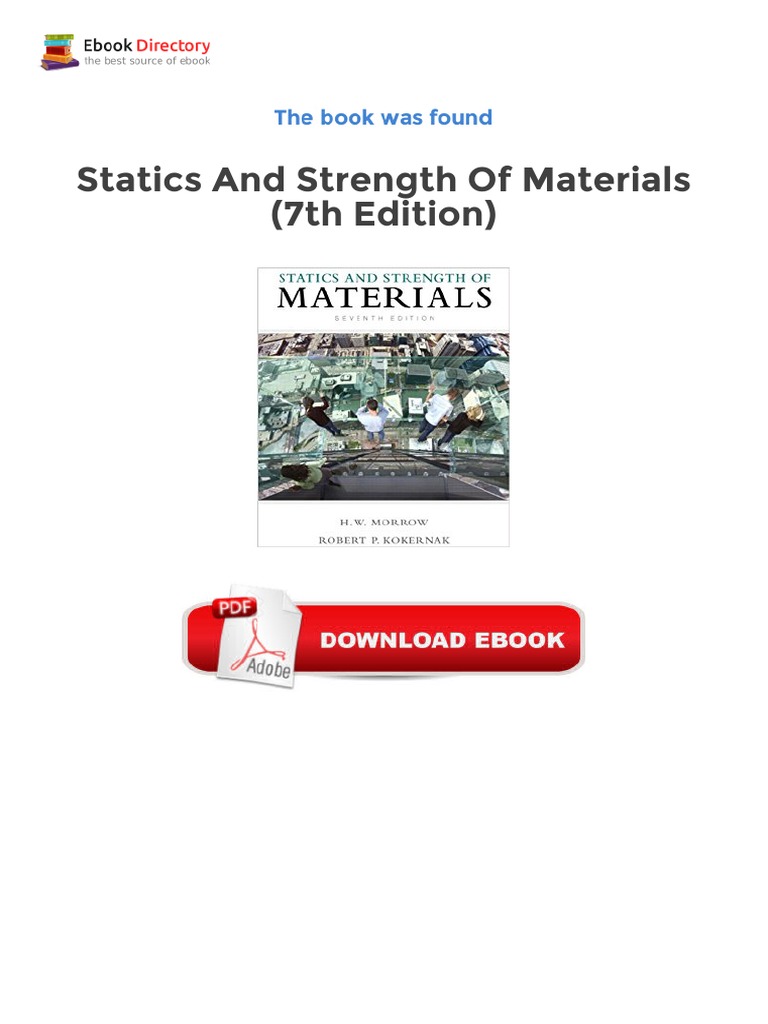 Review (PDF) Statics and Strength of Materials 7th Edition | PDF ...