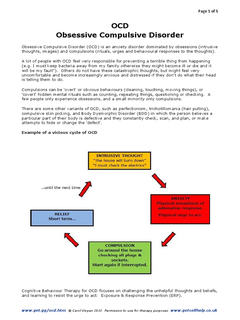 Ocd Self Help | Obsessive–Compulsive Disorder | Social Constructionism