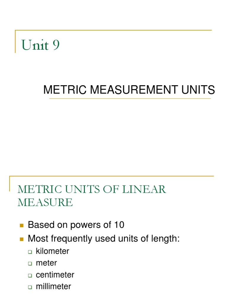 Chapter 09 | PDF | Litre | Metre