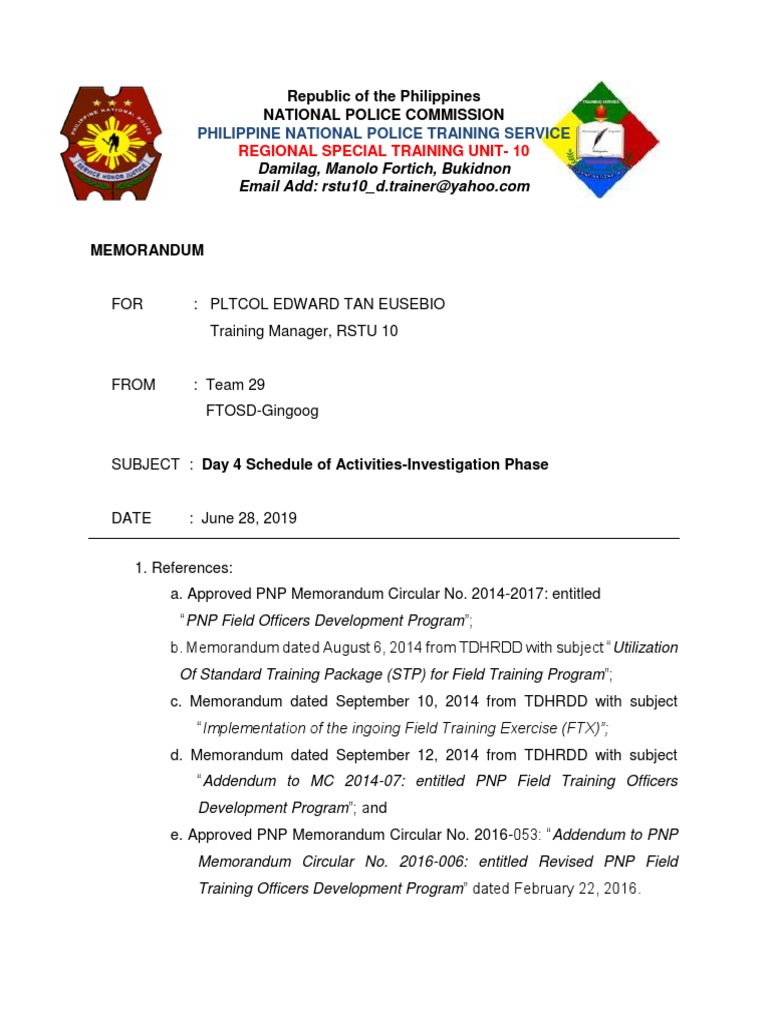 Philippine National Police Training Service | PDF | Criminal Justice ...