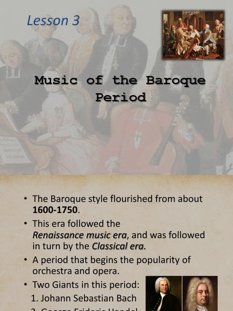 Lesson 3: Music of The Baroque Period | PDF | Baroque Music | Concerto