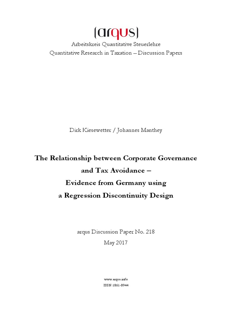 Dirk Kiesewetter and Johannes Manthey | PDF | Corporate Governance | Taxes