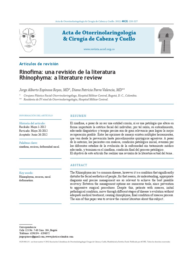 Rinofima PDF | PDF | Inflamación | Especialidades Medicas