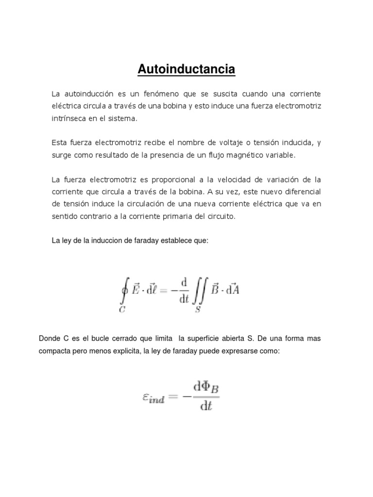Autoinductancia | PDF