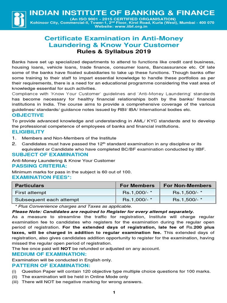 Understanding Anti-Money Laundering and Know Your Customer Standards ...