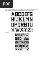 Engineering Lettering Guide | PDF | Pencil | Drawing