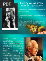 Henry Murray:: Personology | PDF | Id | Psychological Theories