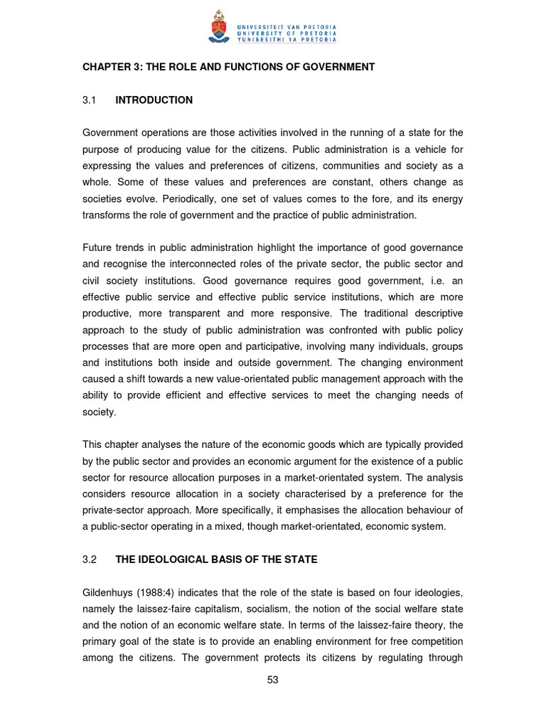 Chapter 3: The Role and Functions of Government | PDF | Economic System ...
