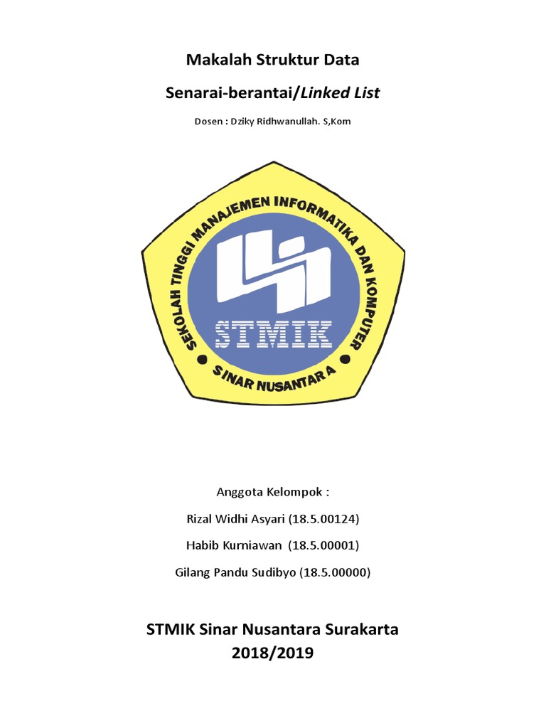 Makalah Makul Struktur Data Mengenai Linked List | PDF