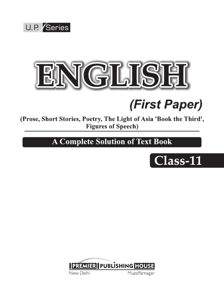 UP Board Class 11th English Book | PDF