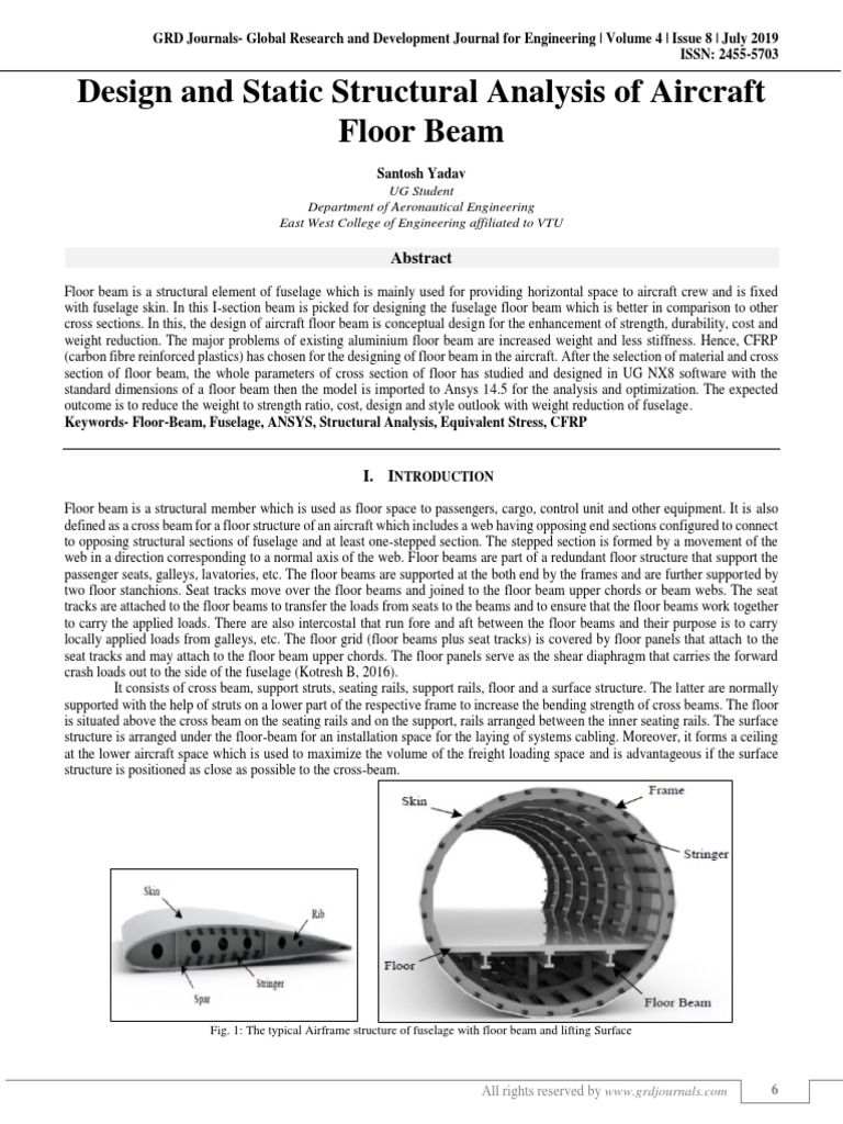 Aircraft Floor Beam Design Analysis | PDF | Beam (Structure ...