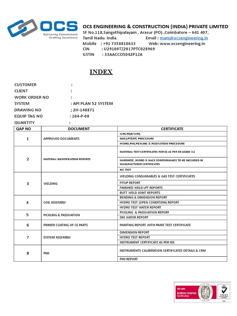 Index: Ocs Engineering & Construction (India) Private Limited | PDF ...