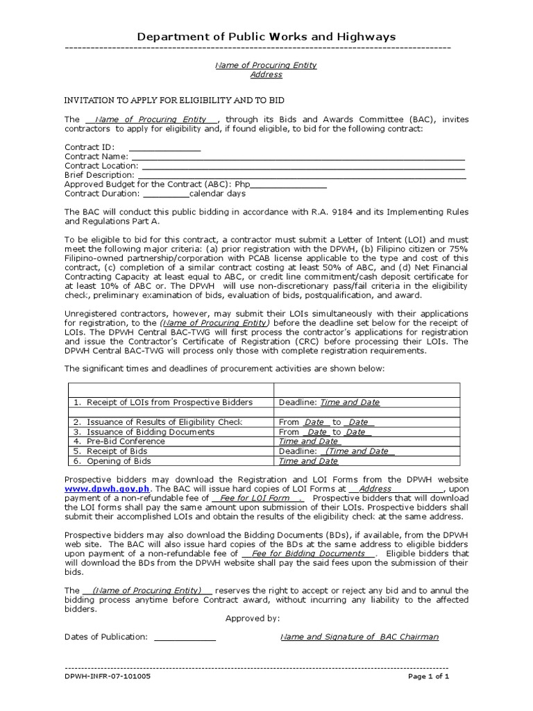 DPWH Infr 07 R | PDF | Government Information | Government
