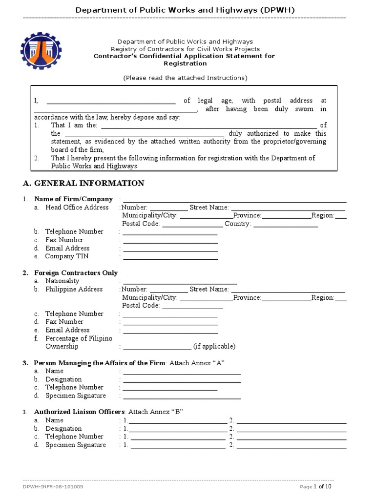 A. General Information: Department of Public Works and Highways ...
