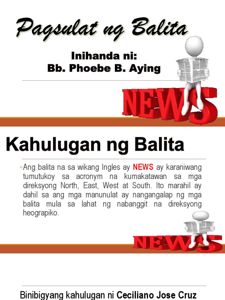 Pagsulat NG Balita | PDF