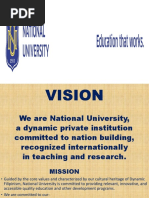 National University Mission and Vision | PDF | Wellness