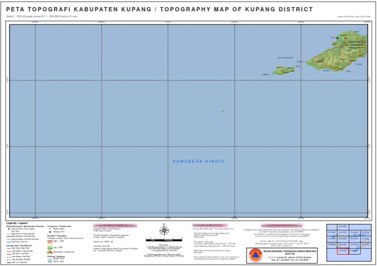 Peta Topografi Kabupaten Kupang / Topography Map of Kupang District | PDF