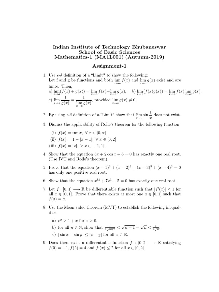Indian Institute of Technology Bhubaneswar School of Basic Sciences ...