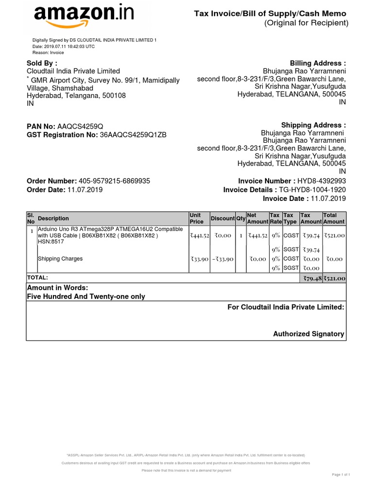 Amazon | PDF | Invoice | Government Finances