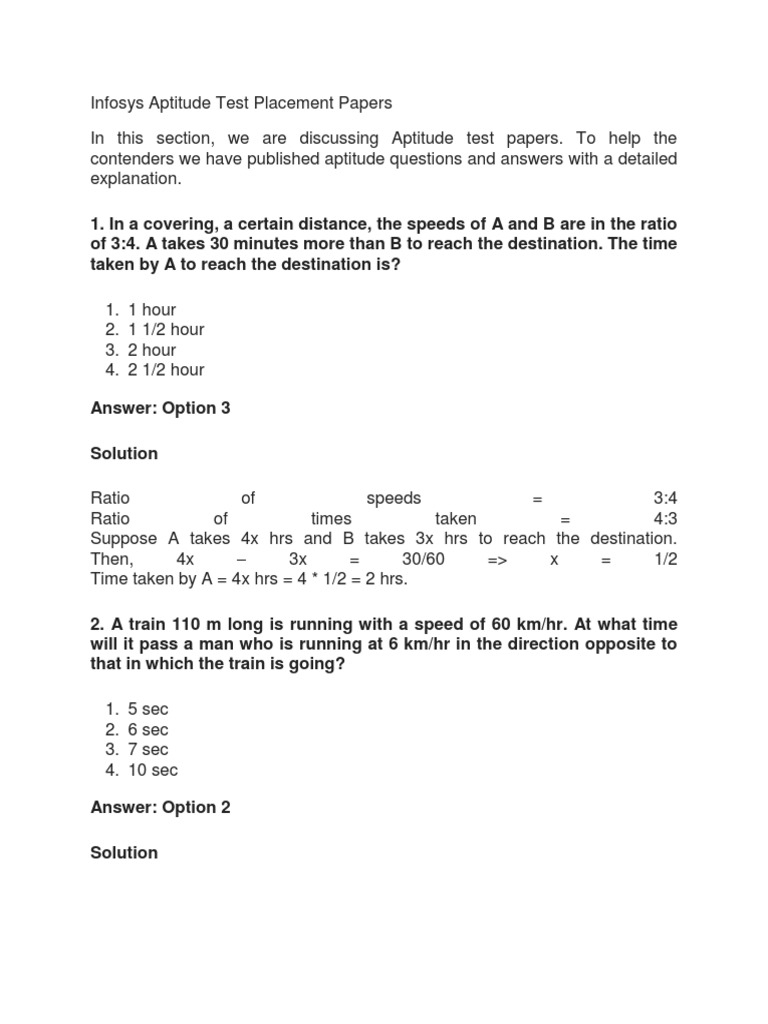 Infosys Aptitude Test Papers 2025 | PDF | Inference | X Ray
