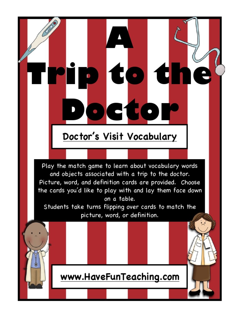 A Trip To The Doctor Vocabulary Activity | PDF | Self-Improvement ...