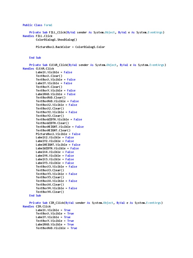 Public Class Form1 Pdf Computer Graphics Graphic Design